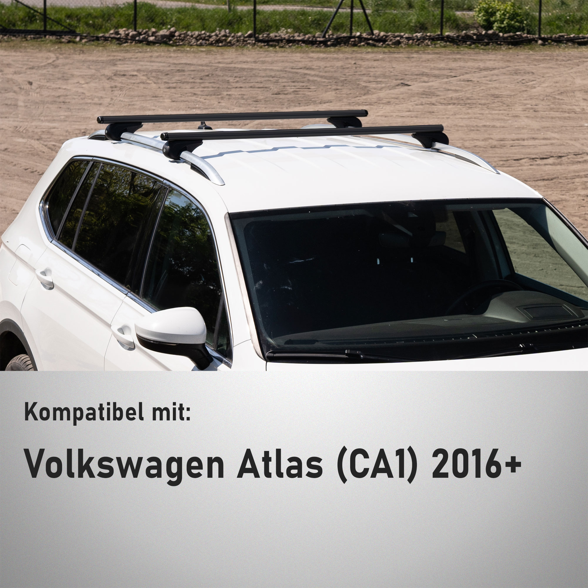 Roof Rack for Volkswagen VW Atlas I (CA1) 2016- Painted Black ...